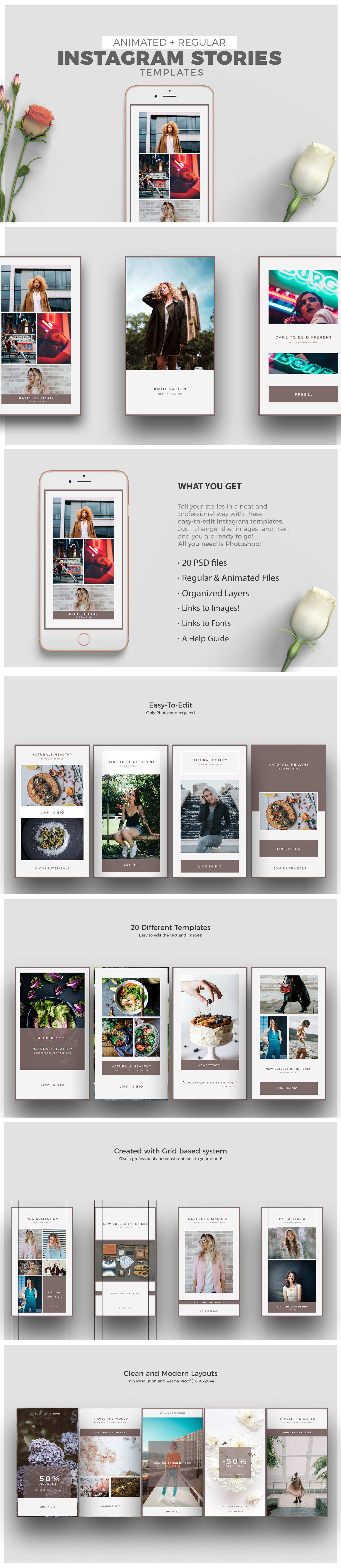 ANIMATED Minimal Insta Storis, a Social Media Template by AndrewPixel