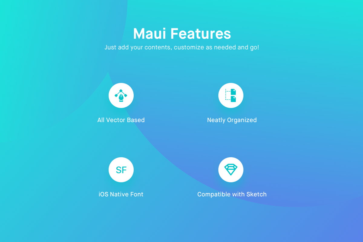 Maui iOS UI Kit, an UI Kit Template by Semas