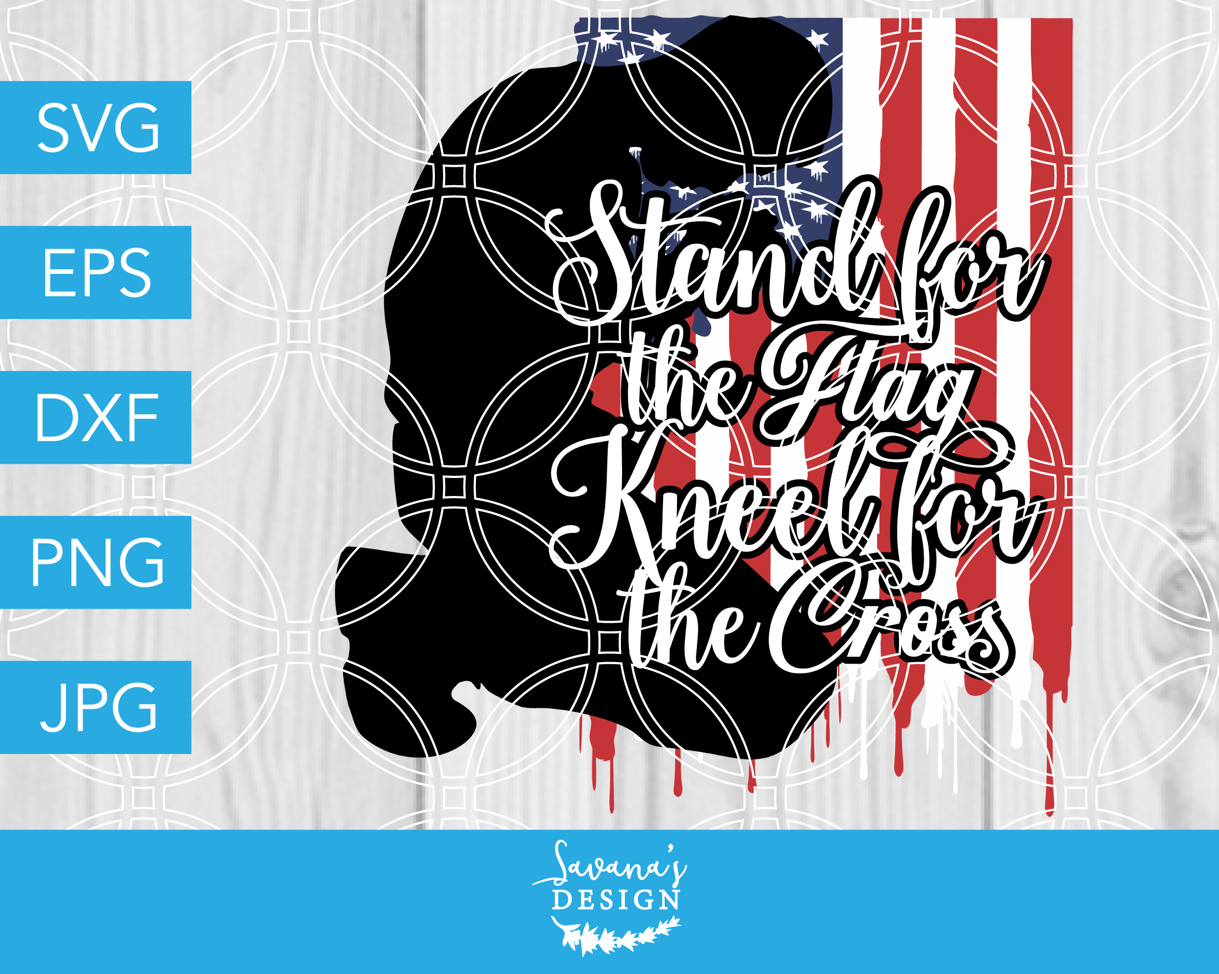 Stand for the Flag SVG Patriotic SVG, an Illustration by SavanasDesign