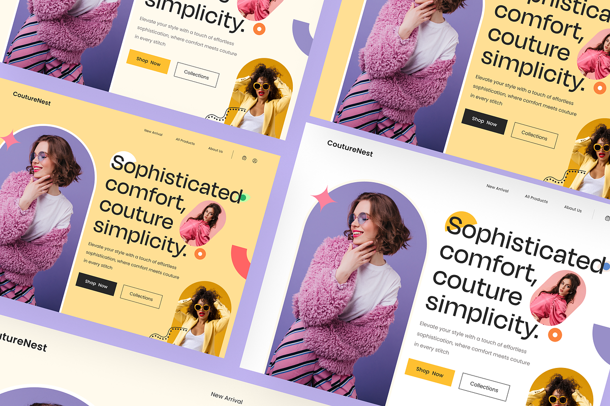 Clothing Store Hero Section Design, an UI Kit Template by nwdigitalstore