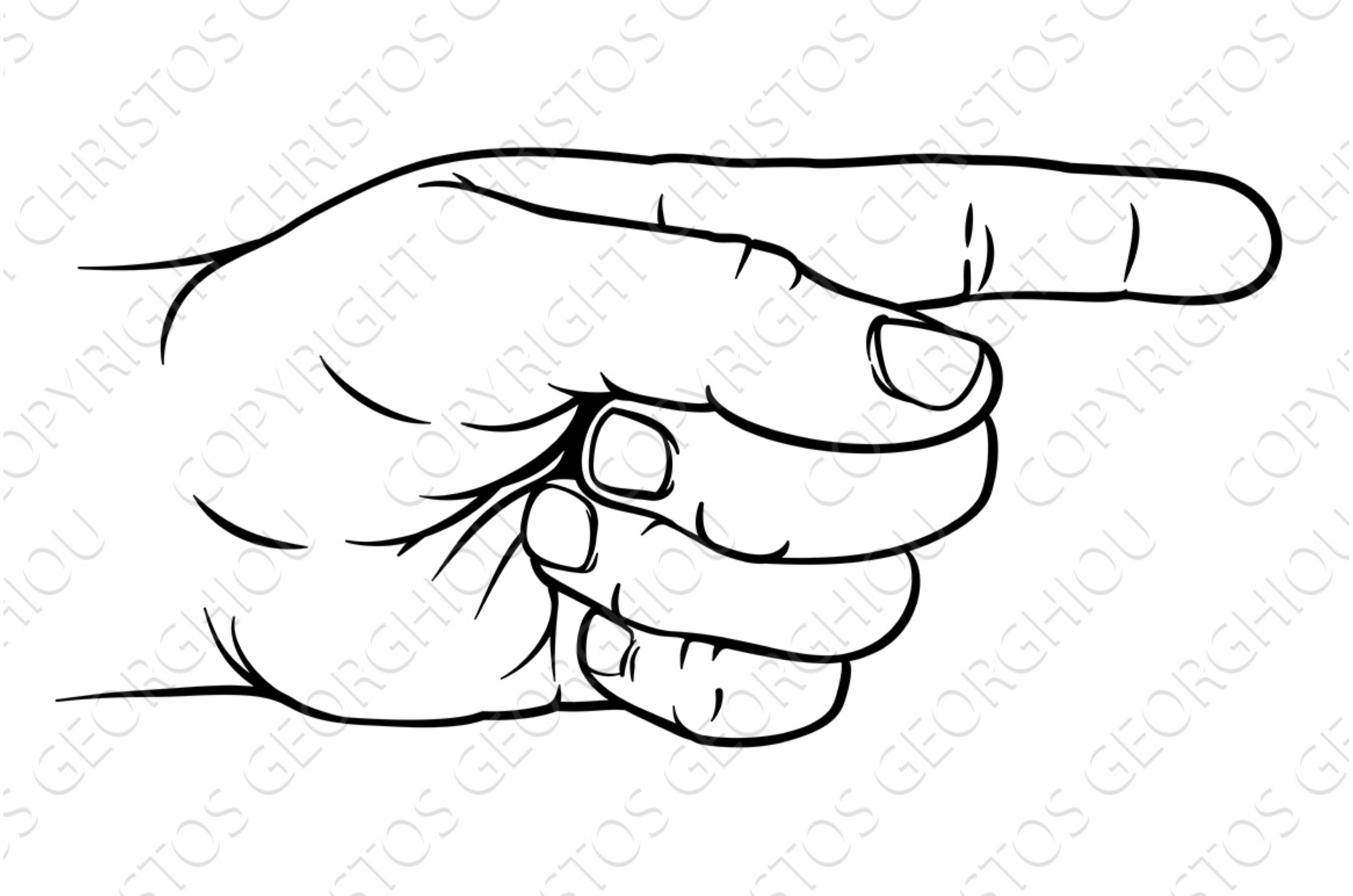 Hand Pointing Direction Finger | Illustrations ~ Creative Market