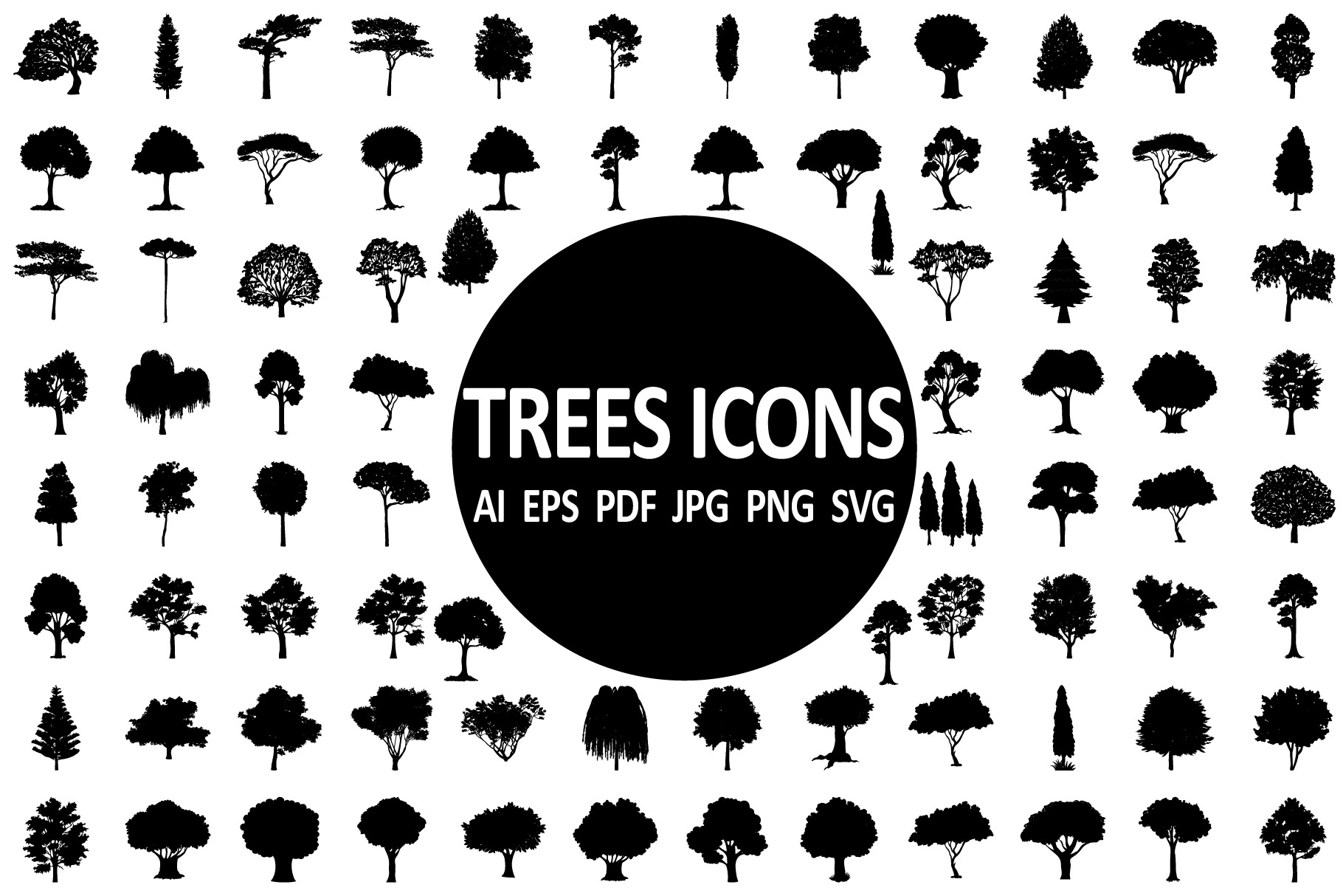 Trees Icons Collection for Creative., an Icon by Vector Portal