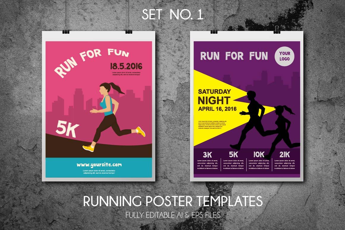 Running poster template, a Healthcare Illustration by jenny lipets