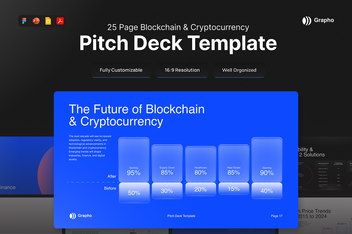 Blockchain Cryptocurrency Pitch Deck | Creative Market