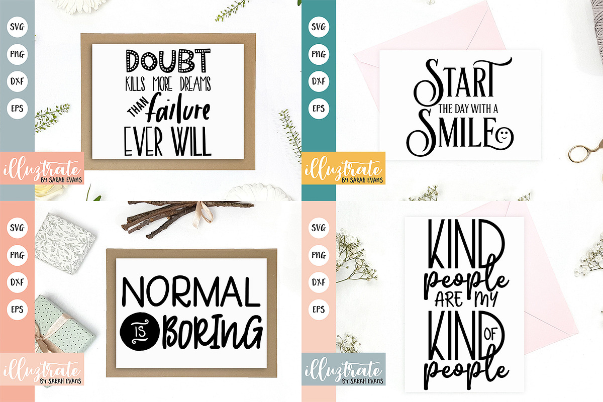Inspirational Quote SVG Collection, an Illustration by illuztrate