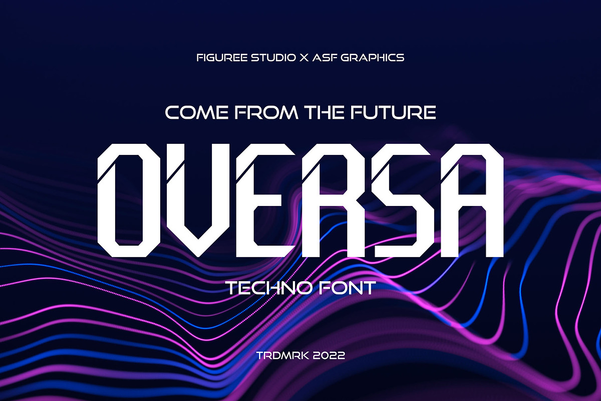 Oversa - Futuristic Font, a Font by figuree studio | Creative Market