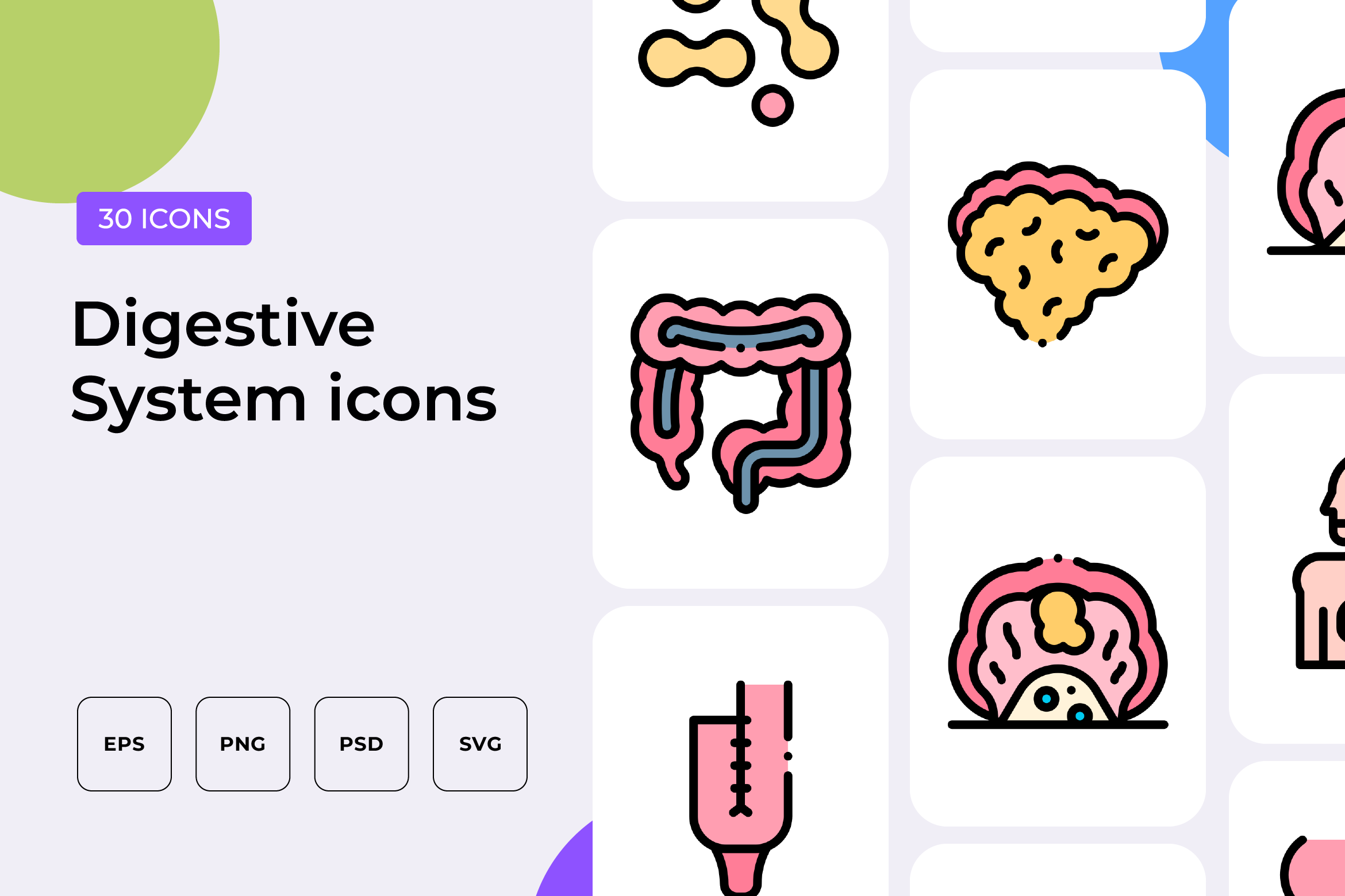 Digestive System icons, an Outline Icon by Eljan