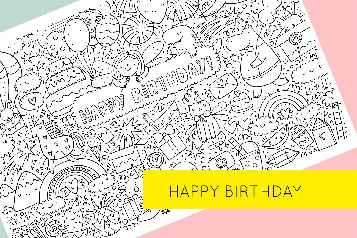 9 COLORING poster for kids, an Animal Illustration by Barkova Nadya