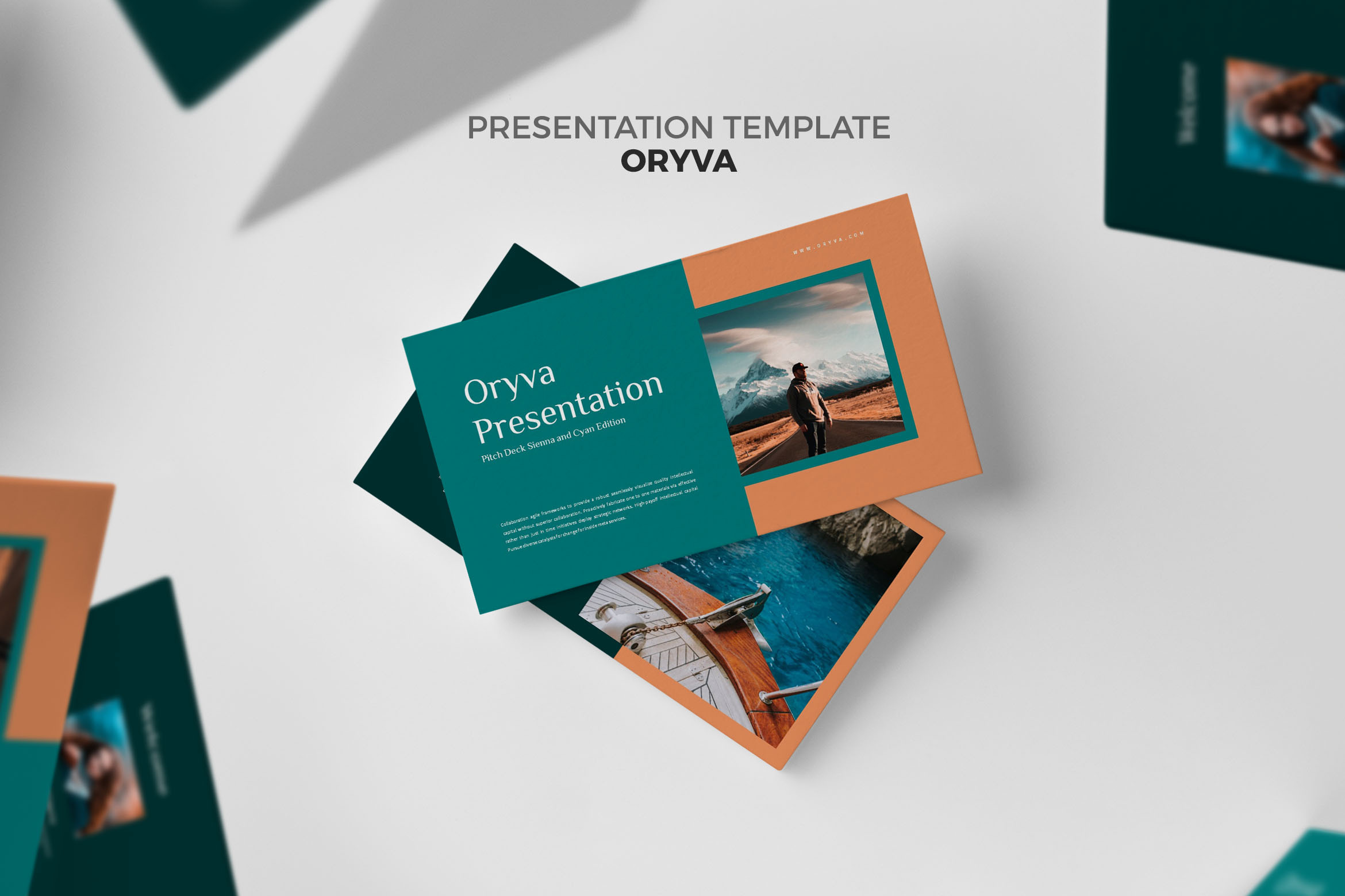 Oryva : Pitch Deck Cyan Powerpoint, a Presentation Template by punkl ...