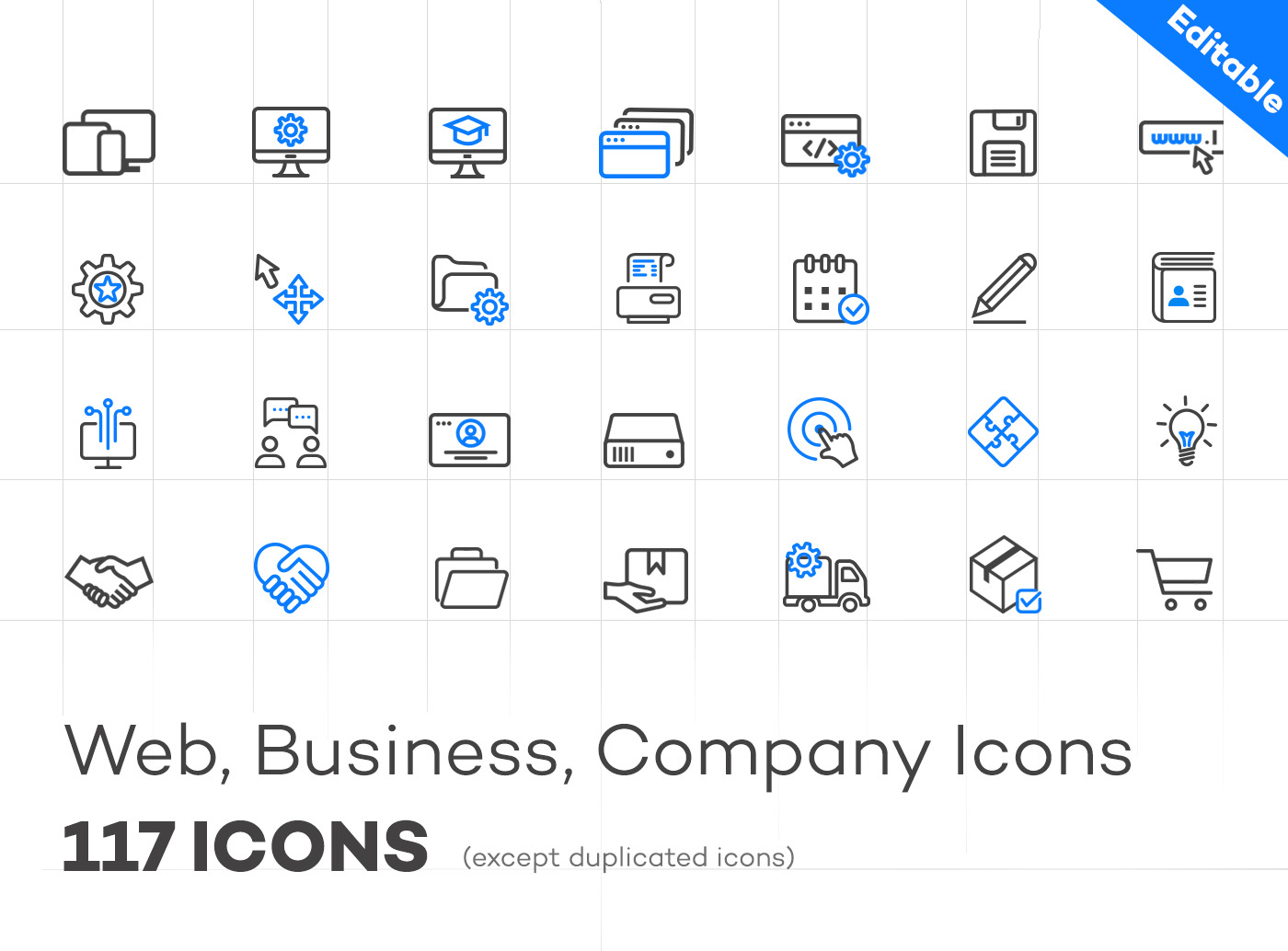 WEB/BUSINESS/COMPANY ICONS, an Outline Icon by lovavailable | Creative ...