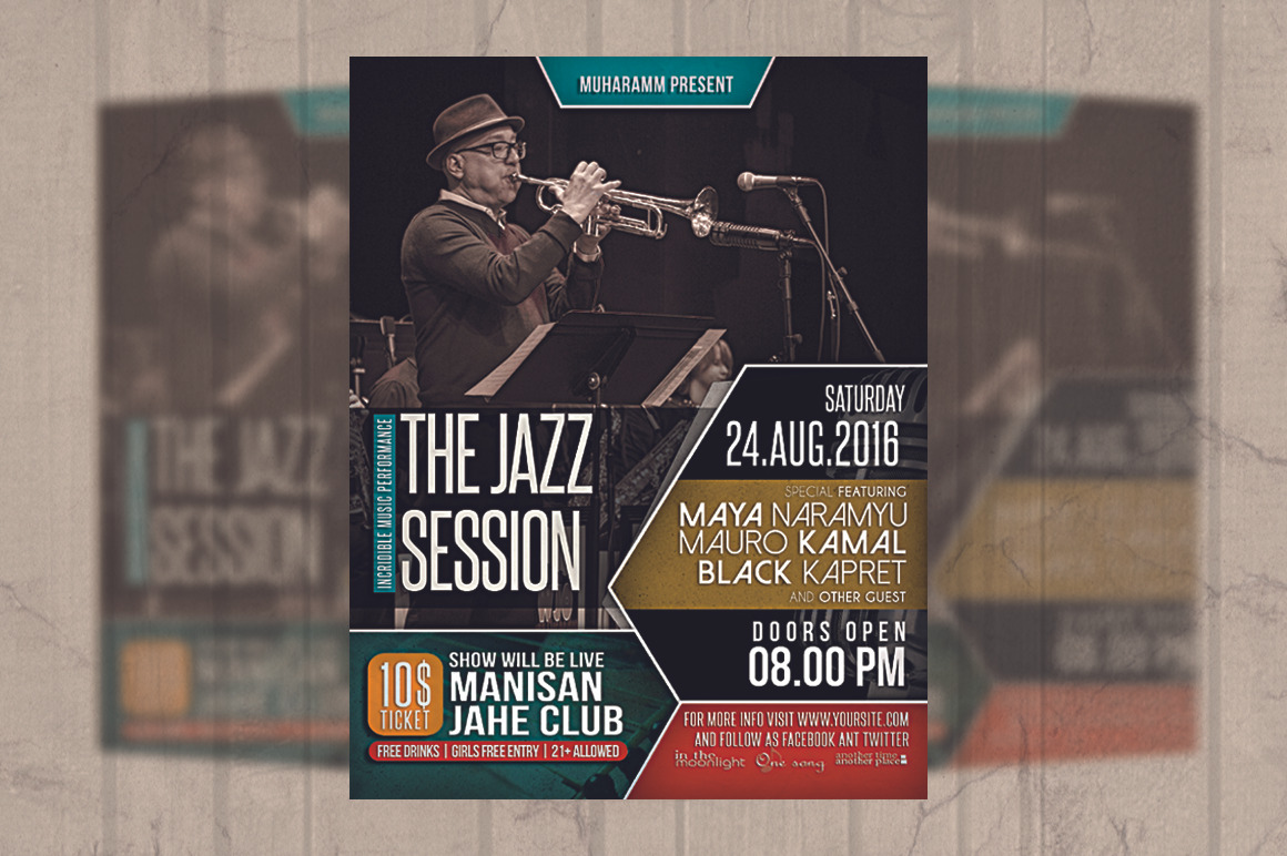 Jazz Session Flyer / Poster, a Flyer Template by Septian