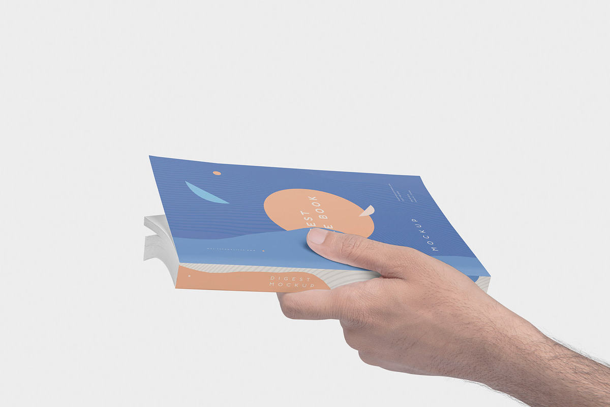 Digest Size Book Mockups, a Books & Magazine Mockup by GfxFoundry