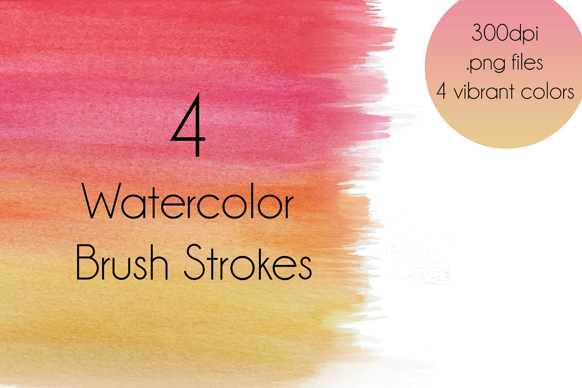 4Watercolor Brush Strokes Background, a Texture Graphic by Acuarela
