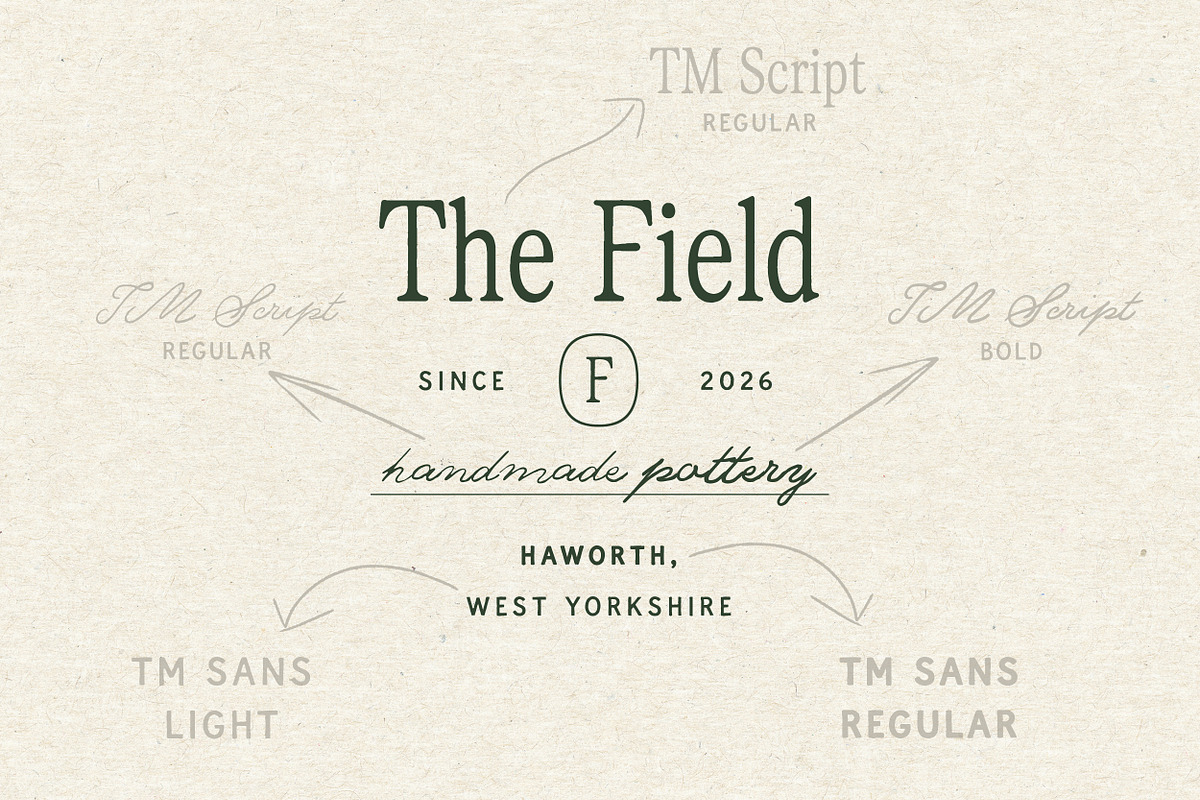 The Meadows - Font Trio & Extra, a Handwritten Font by Davide Bassu