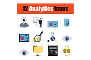 Flat design analytic icon set, an Icon by Pavel Vectors