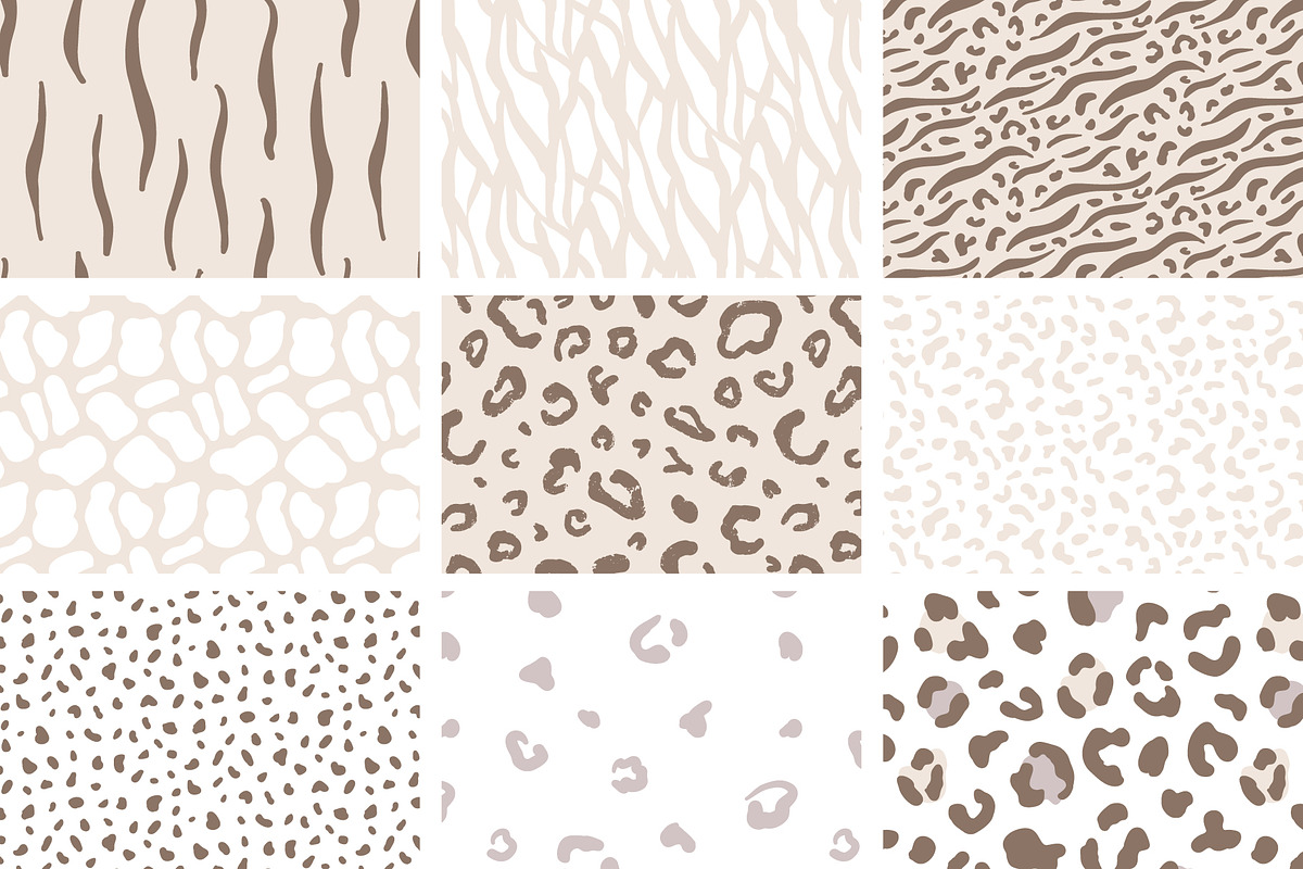 Wild Animal Print Seamless Patterns, a Pattern Graphic by Katrinelly