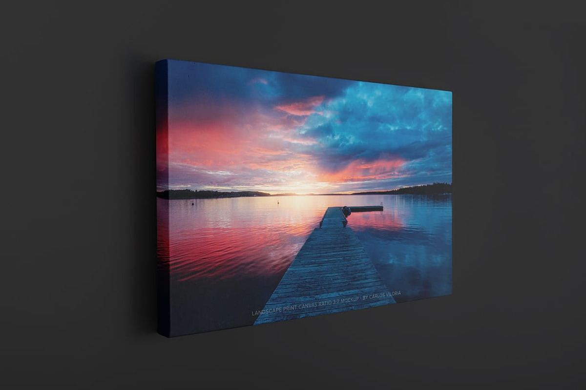 Landscape Canvas Ratio 3x2 Mockup 03, a Print Template by Mockups by ...