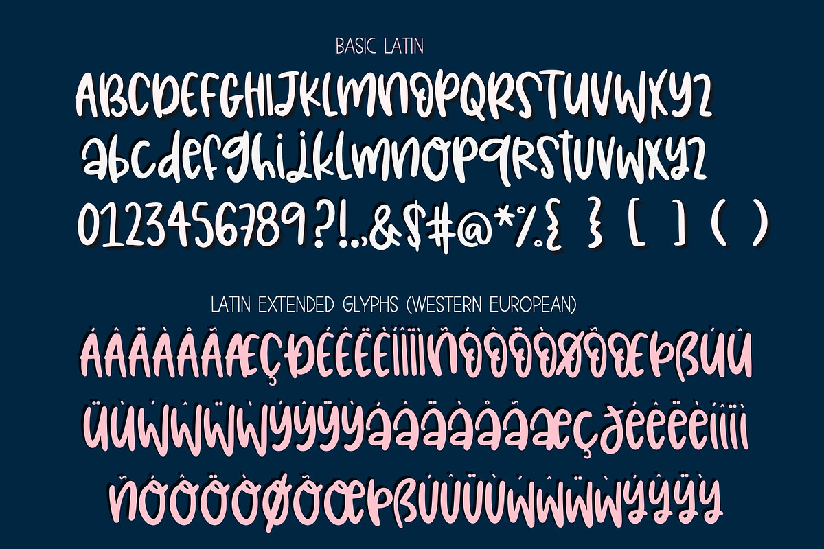 Moon Shadows Handwritten Font, a Sans Serif Font by Sabrina Schleiger ...