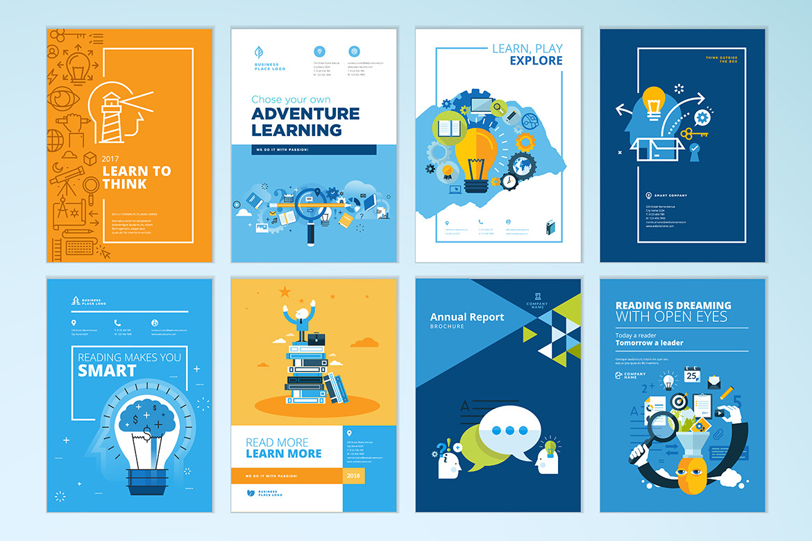 Brochure cover designs for education, a Background Graphic by PureSolution