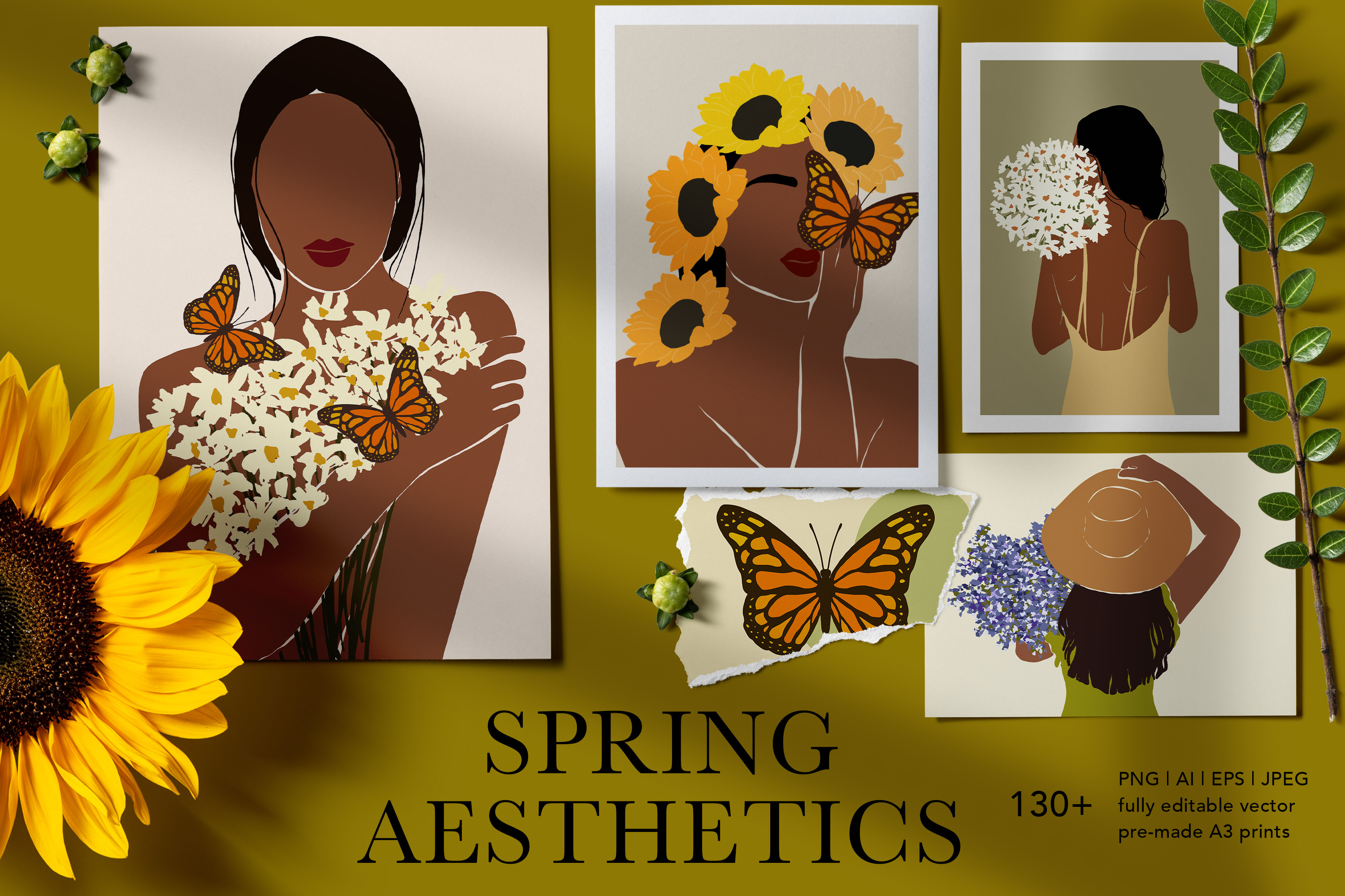 Spring Aesthetics - Women Illustration | Creative Market