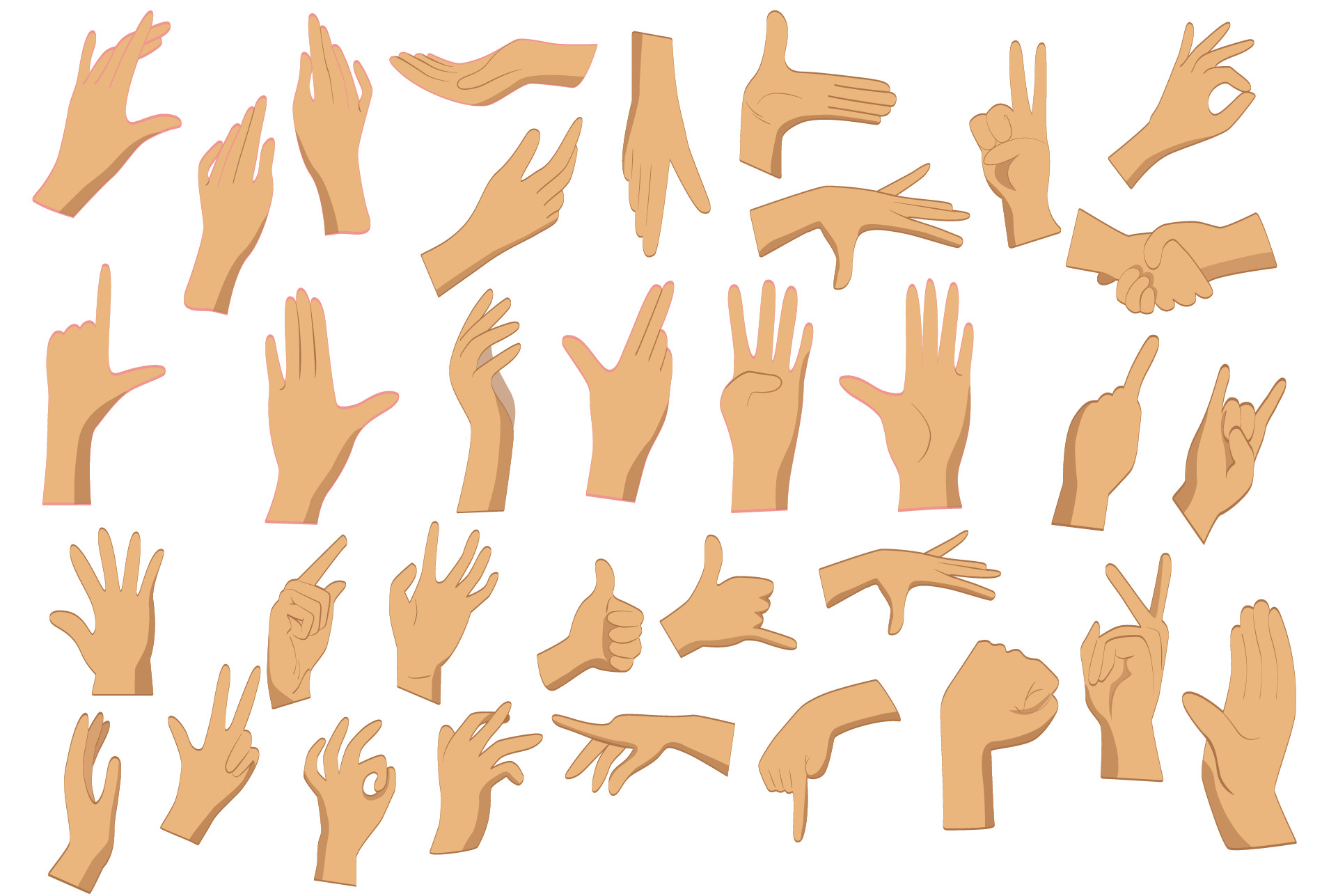 Flat hand males female gestures, an Object Graphic by ZinetroN ...