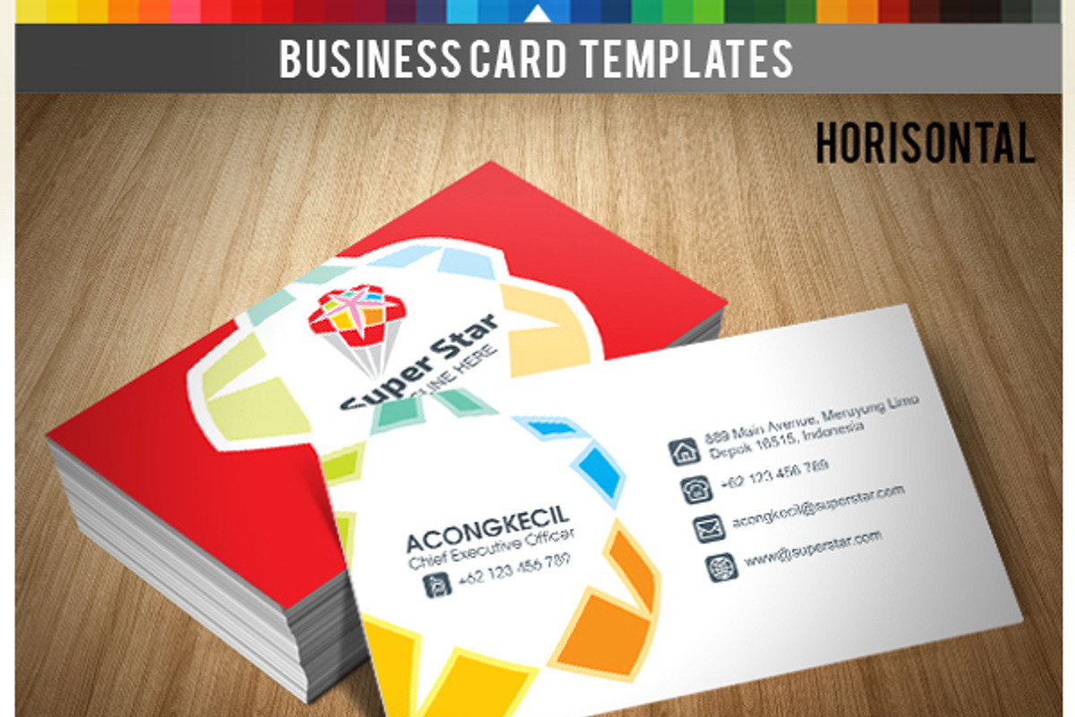 Premium Business Card - Super Star, a Business Card Template by Acongraphic