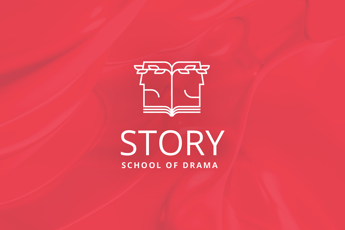 Drama Theatre School Logo, a Branding & Logo Template by Tovarkovdesign