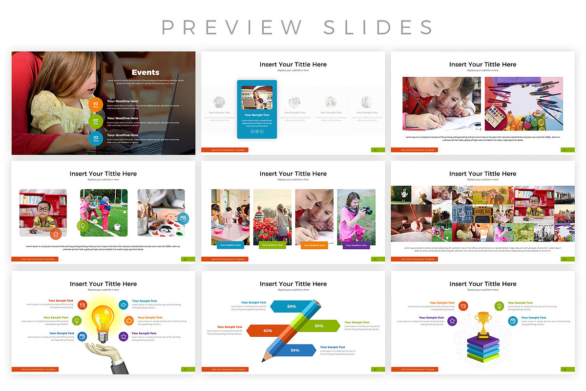 Children Presentation Template, a Presentation Template by Digitcase x ...