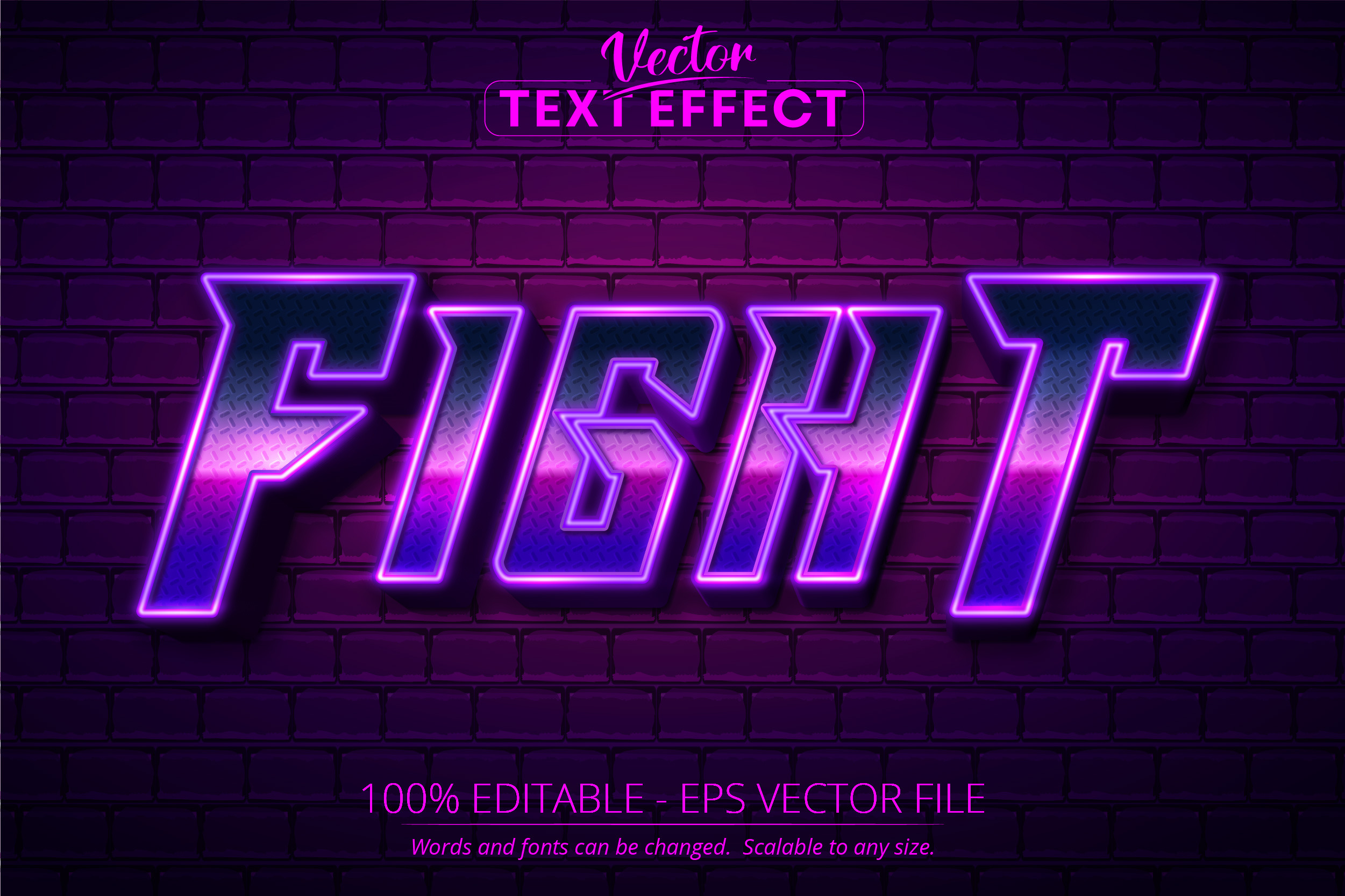 neon style editable text effect | Layer Styles ~ Creative Market