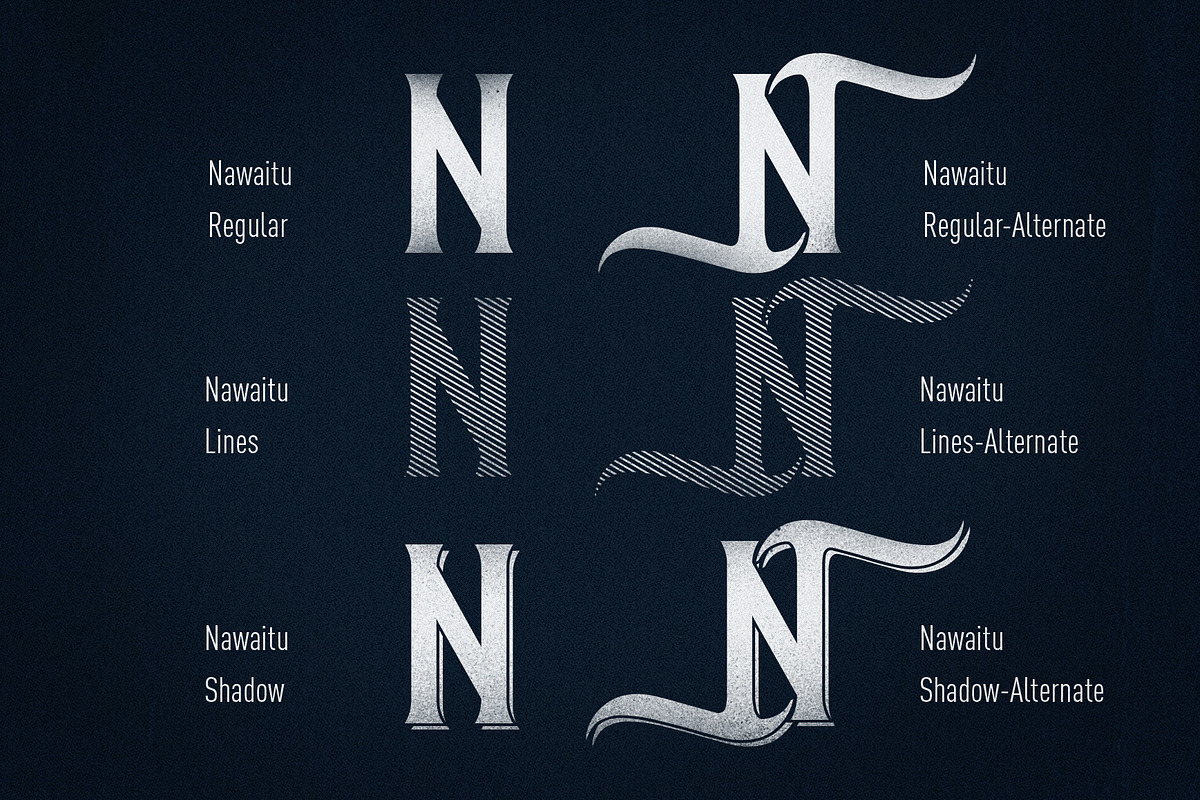 Nawaitu Typeface +, a Font by Adhreza