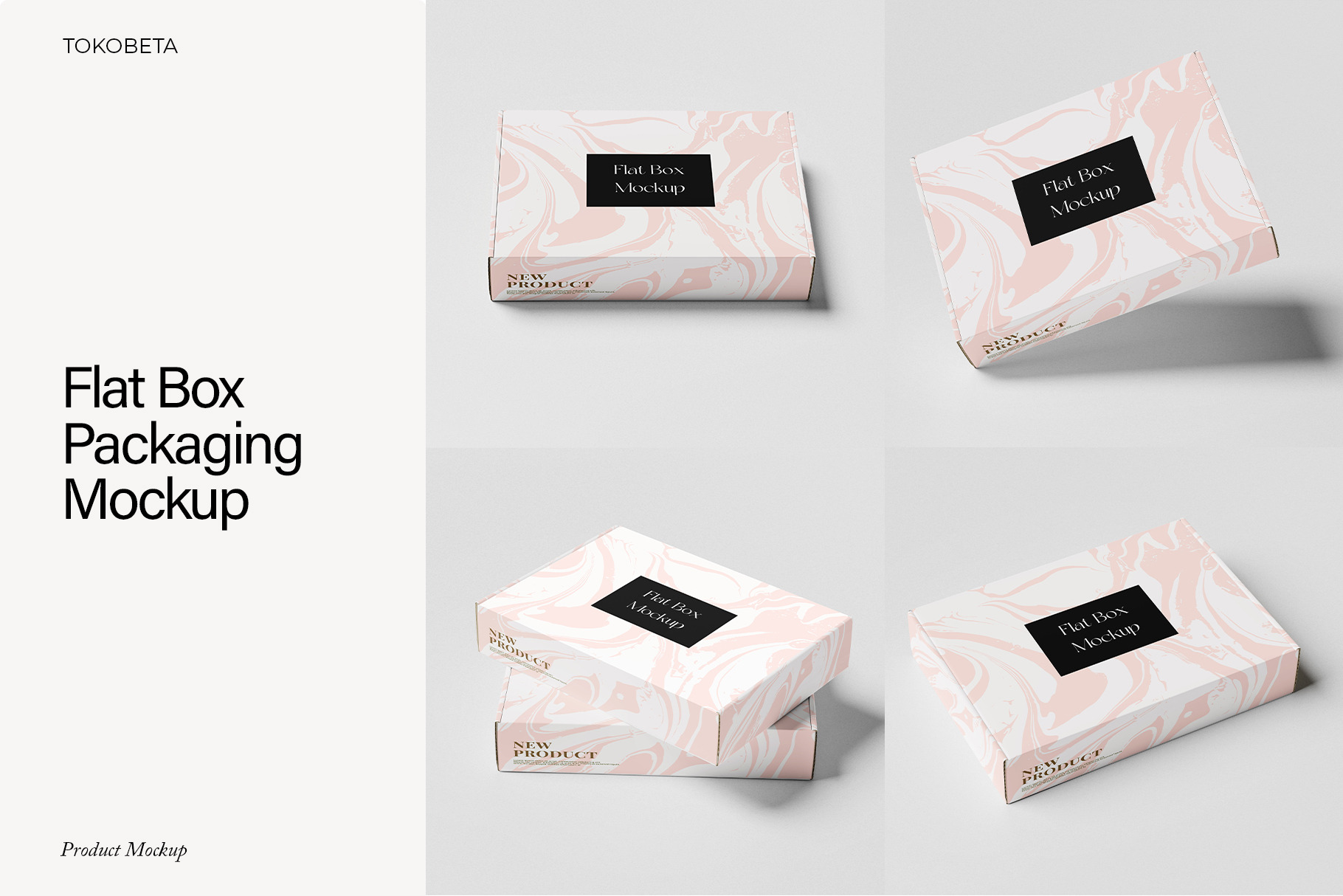 Flat Box Packaging Mockup, a Packaging Mockup by Tokobeta | Creative Market