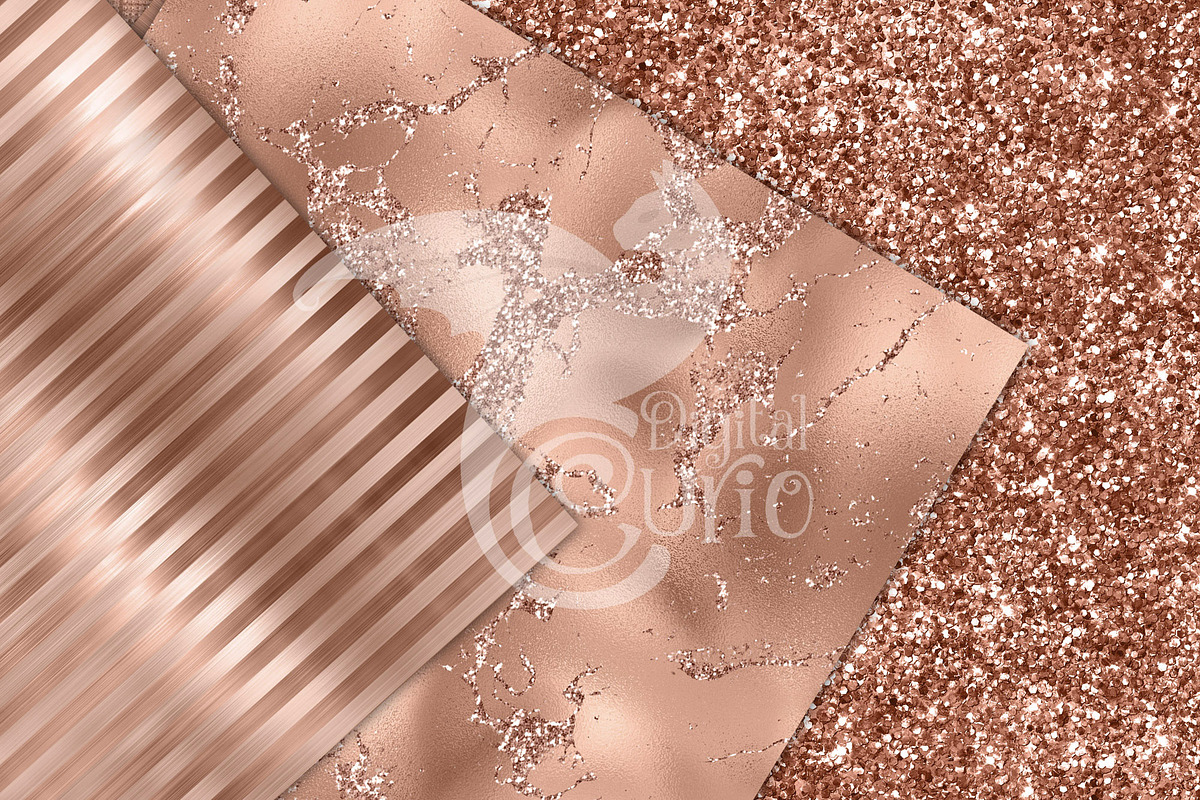 Luxury Rose Gold Textures, a Texture Graphic by Digital Curio