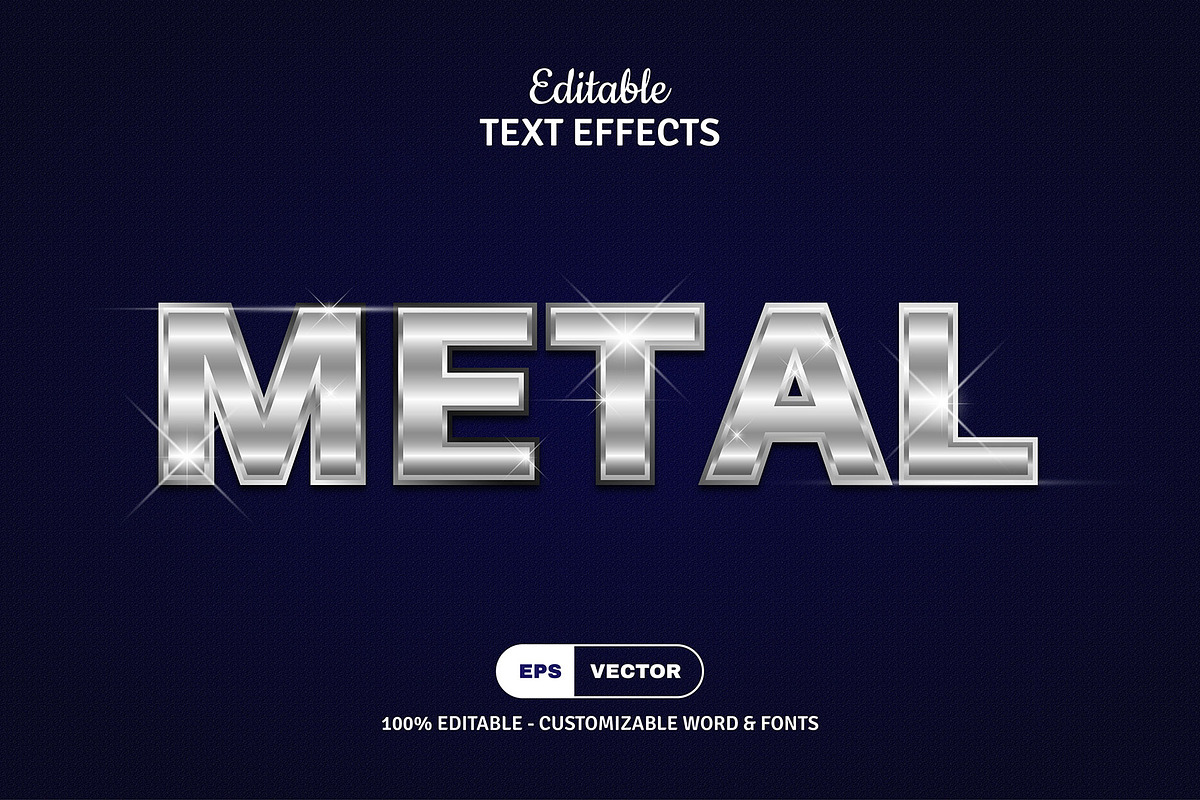 Editable Metal Text Effects