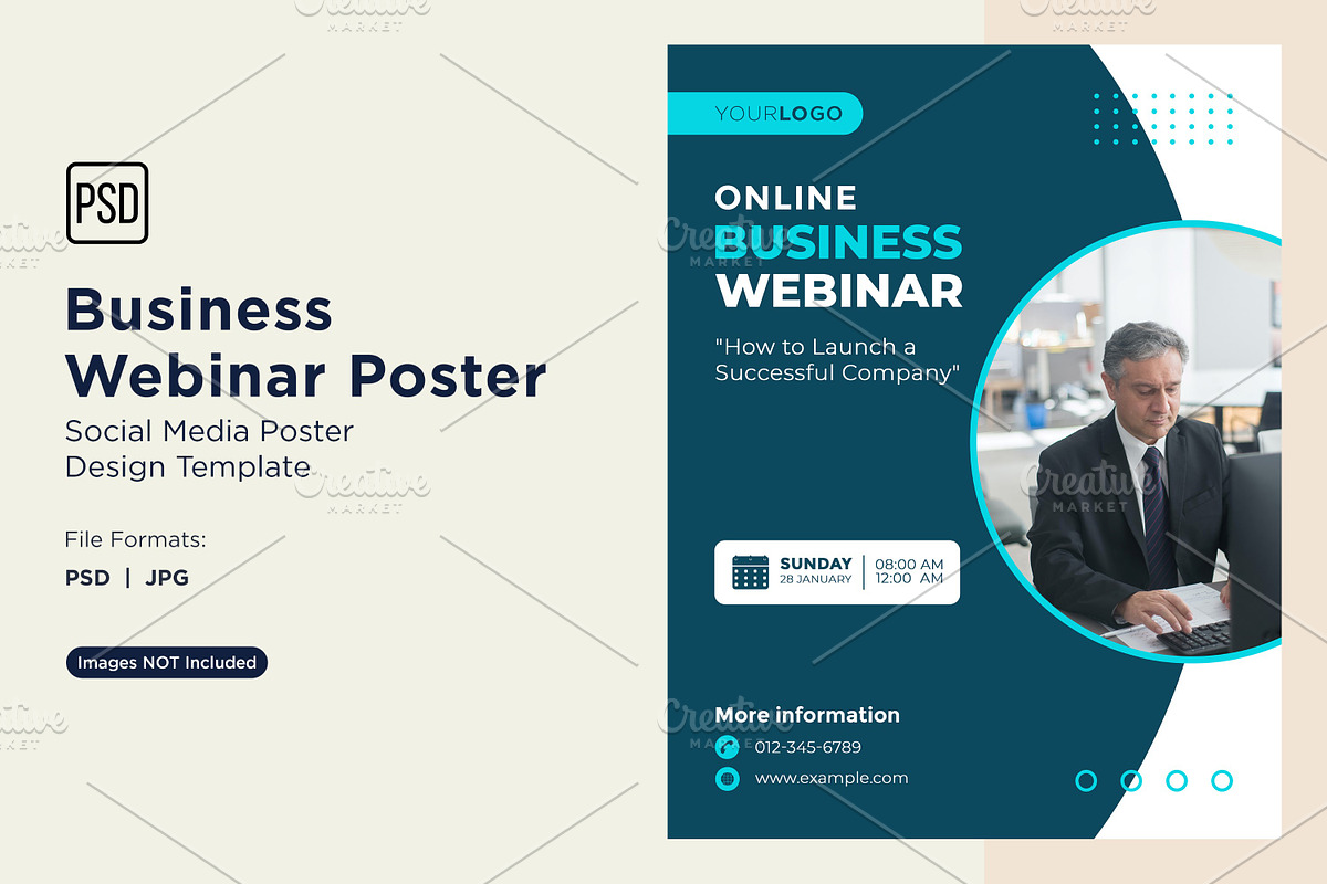 Business Webinar Poster Design 92, a Social Media Template by shahsoft