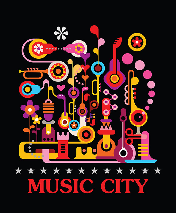 Music City, an Illustration by danjazzia