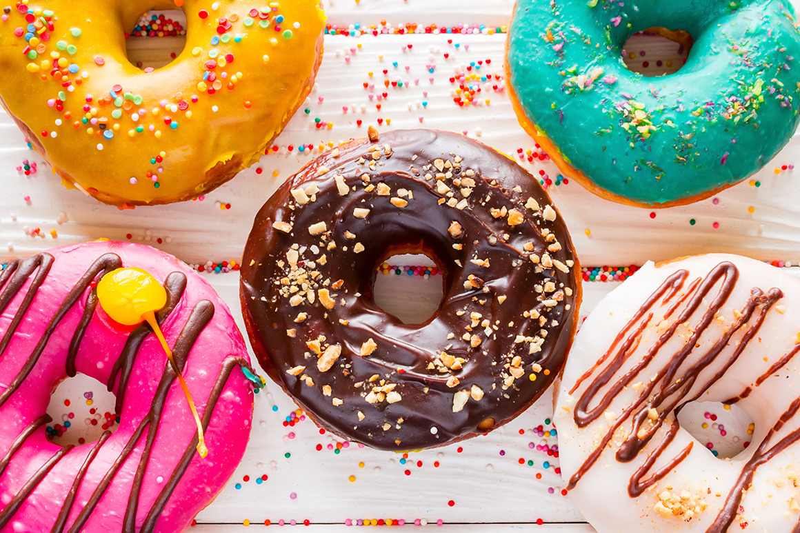 delicious fresh donuts, a Food & Drink Photo by itakdalee | Creative Market