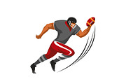 Running back player, a Person Illustration by Vector Tradition