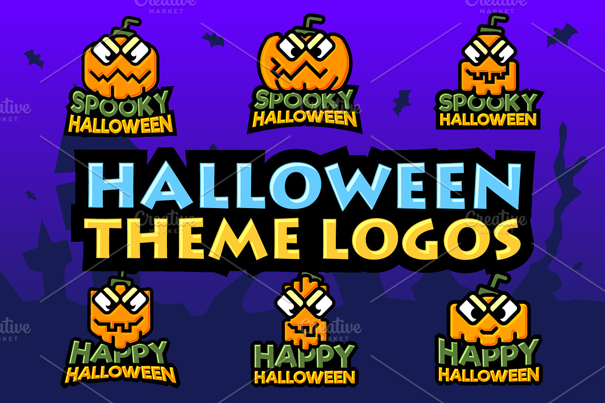 Halloween Mix and Match Logos, a Branding & Logo Template by ...