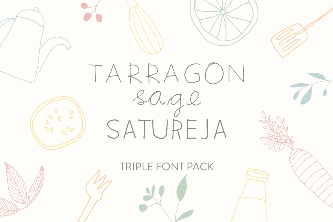 Tarragon, Sage & Satureja, a Font by Storyteller Imagery