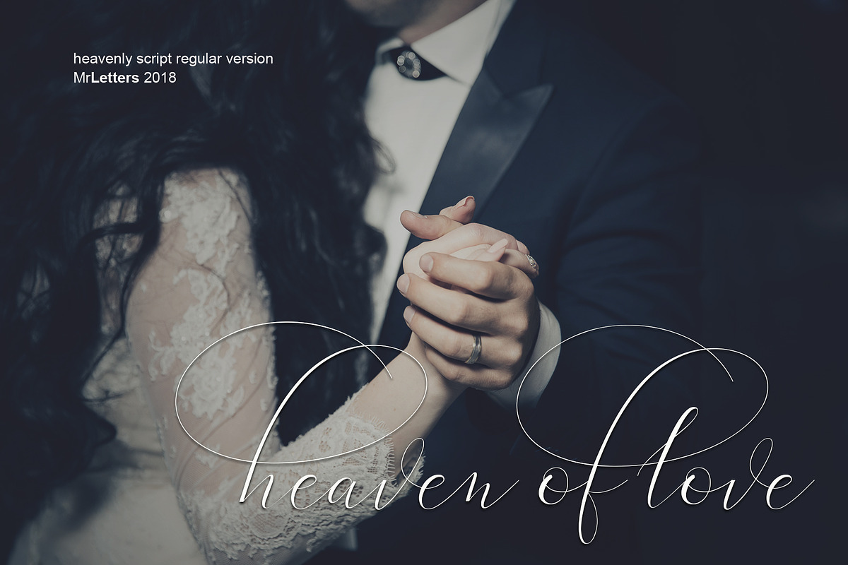 Heavenly - fancy fonts, a Script Font by MrLetters