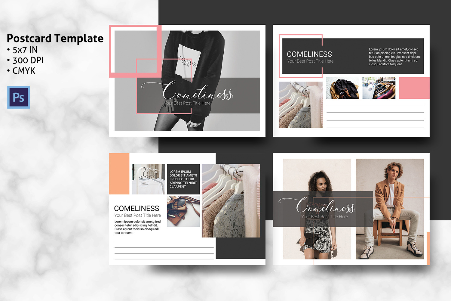 Multipurpose Postcard V1141 | Card Templates ~ Creative Market