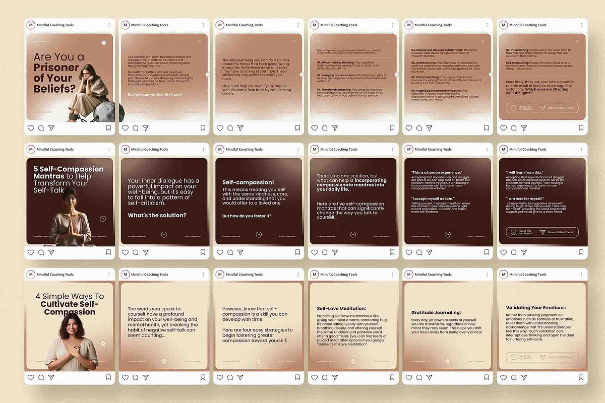 Self-Compassion Instagram Templates, a Social Media Template by AndrewPixel