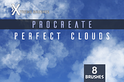 Procreate Perfect Clouds, a Brush Add-On by Extreme Brushes