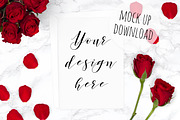 Valentines Day Card Mockup, a Print Template by Pixomize | Creative Market