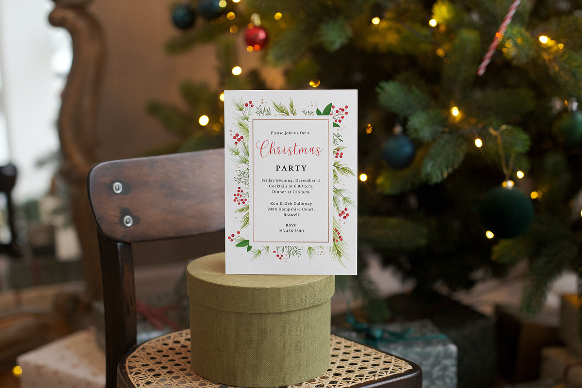 Editable Christmas Party Invitation
