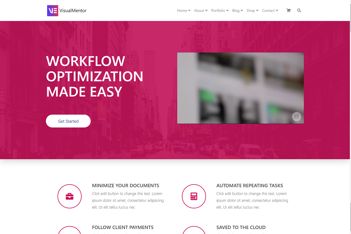 VisualMentor Elementor WordPress Theme