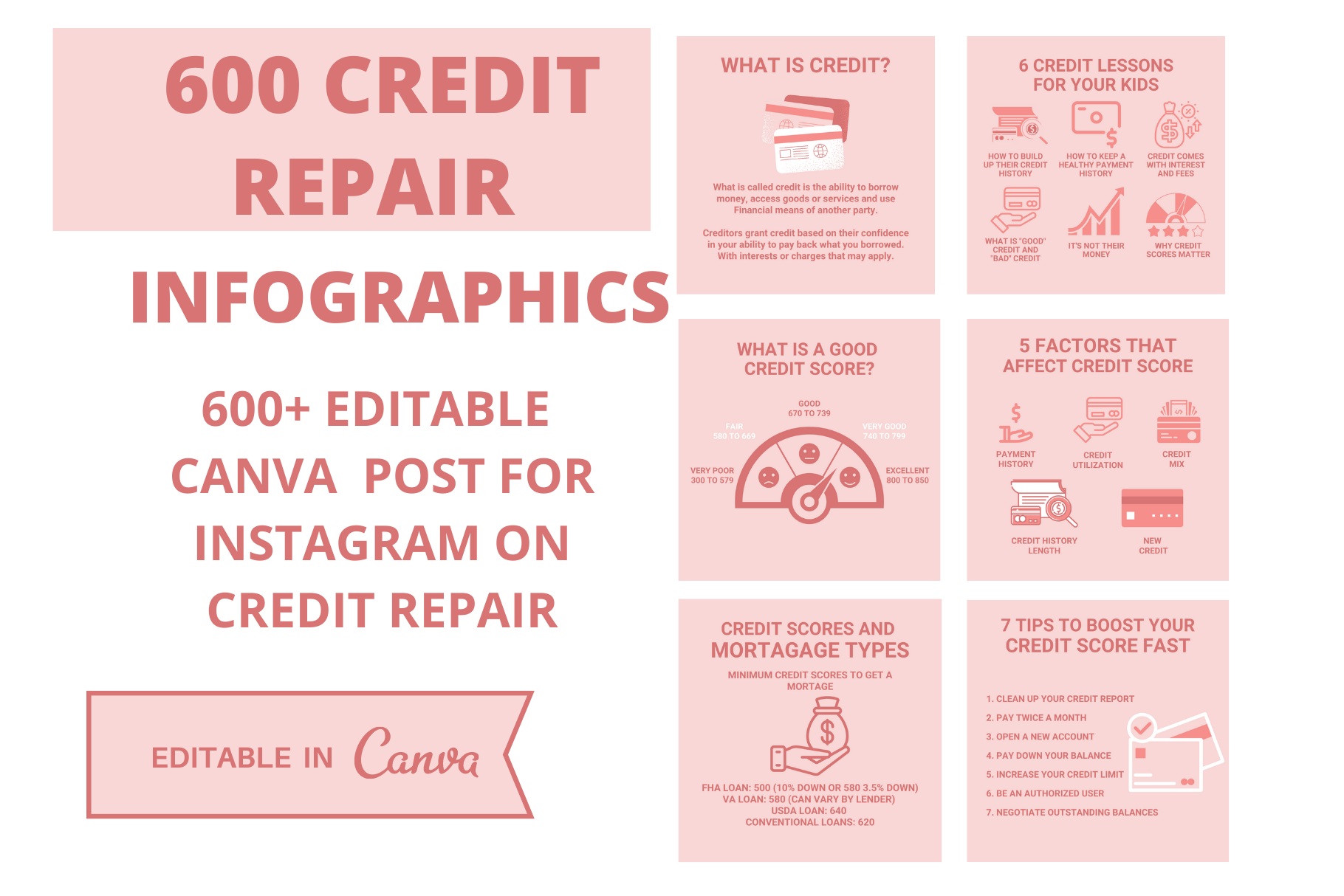 Credit Repair Instagram Template, a Social Media Template by akhlabs