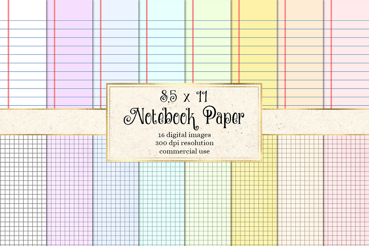 Notebook Paper, a Texture Graphic by Digital Curio
