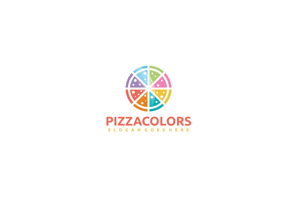 Pizza Colors Logo, a Branding & Logo Template by 3ab2ou