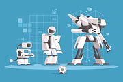 Evolution of robotics, a Technology Illustration by Kit8.net